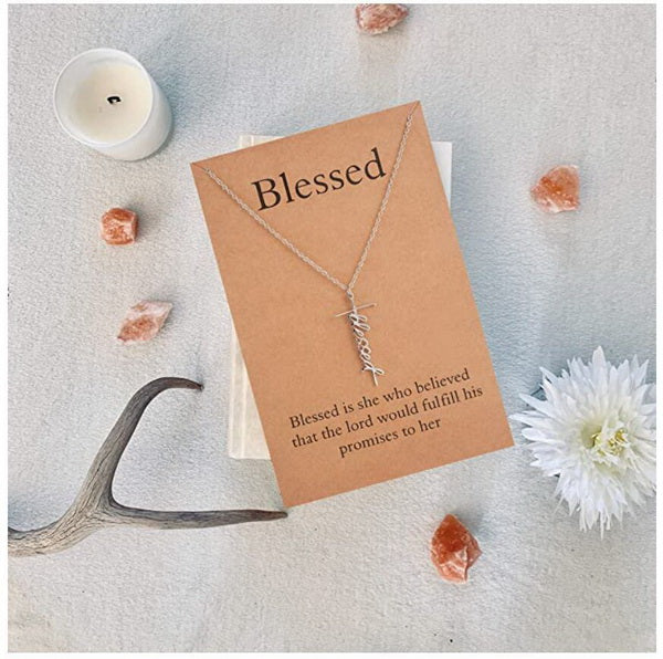 Message Necklace with Card-Blessed – Country Handywork Collections