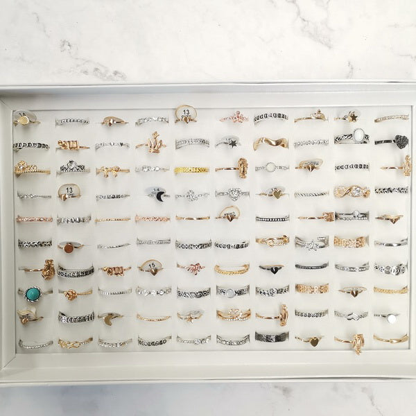 100pc Rings with Display Box – Country Handywork Collections