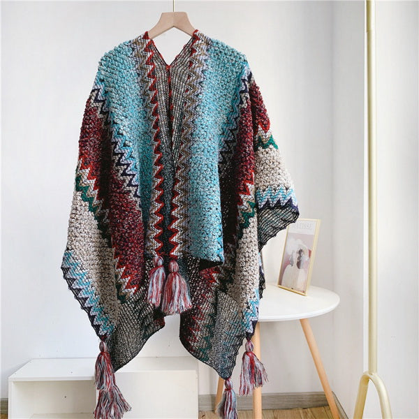 Wholesale Winter Knitted Poncho – Country Handywork Collections